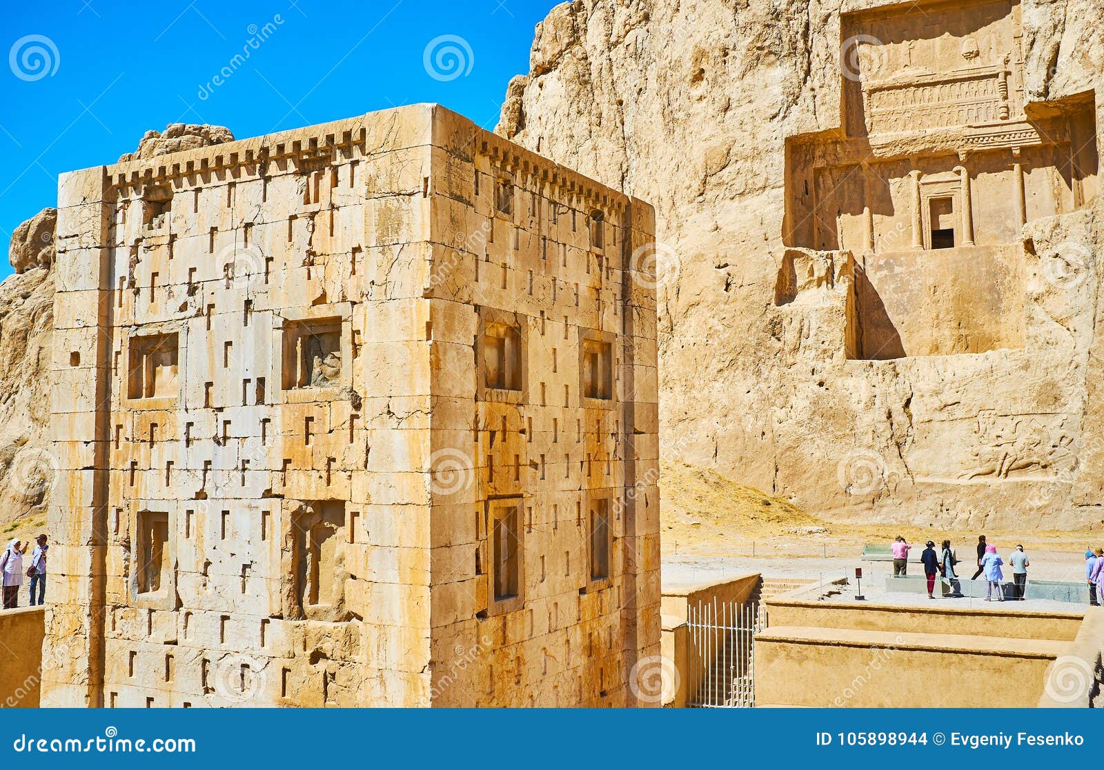 Ancient Cuboid Building in Naqsh-e Rustam, Iran Editorial Stock Image ...