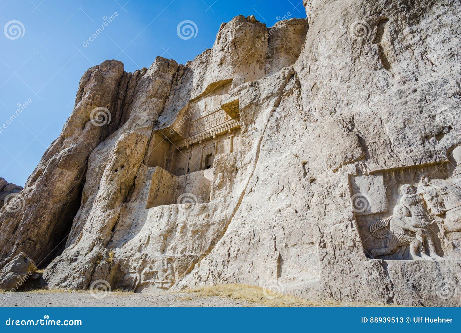 Naqsh-e Rustam Necropolis by Perseopolis in Iran Stock Image - Image of ...