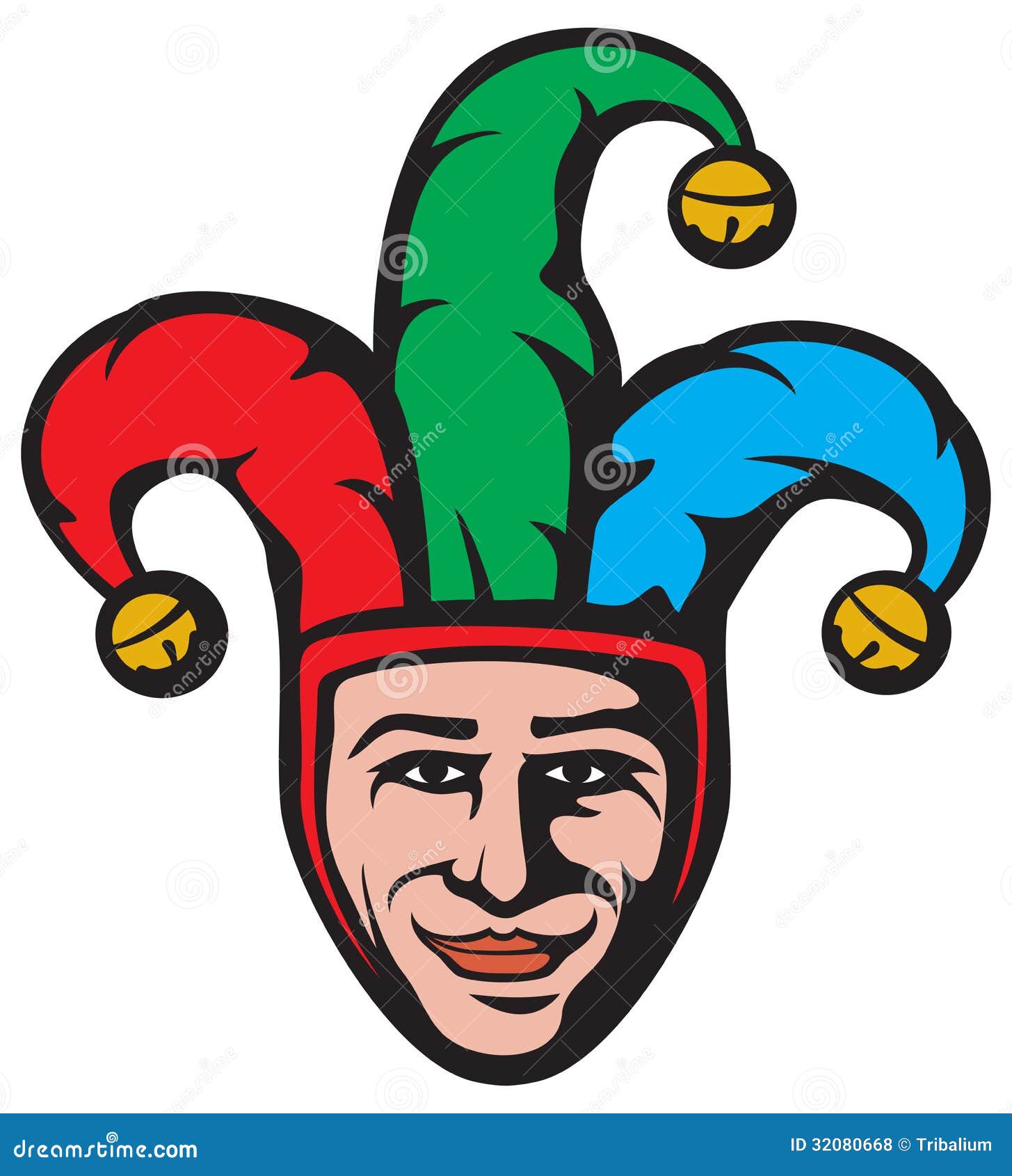 Nar vector illustratie. Illustration of humeur, masker - 32080668