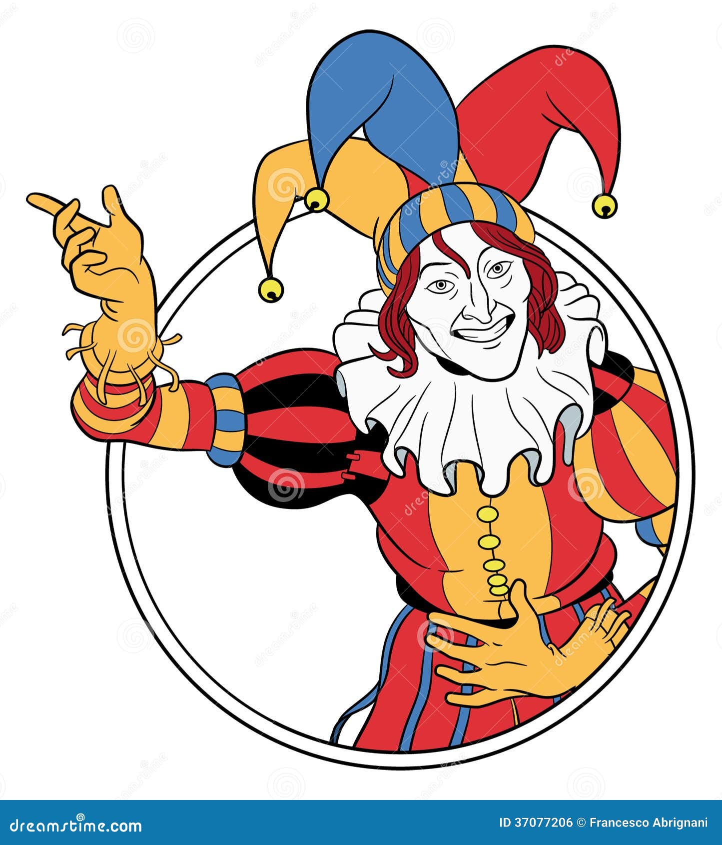 Nar vector illustratie. Illustration of harlekijn, grappenmaker - 37077206