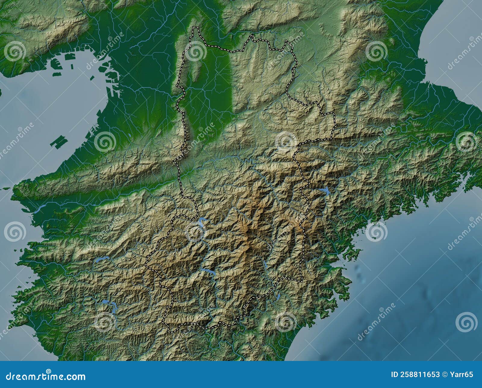 Nara, Japan. Physical. No Legend Stock Illustration - Illustration of ...