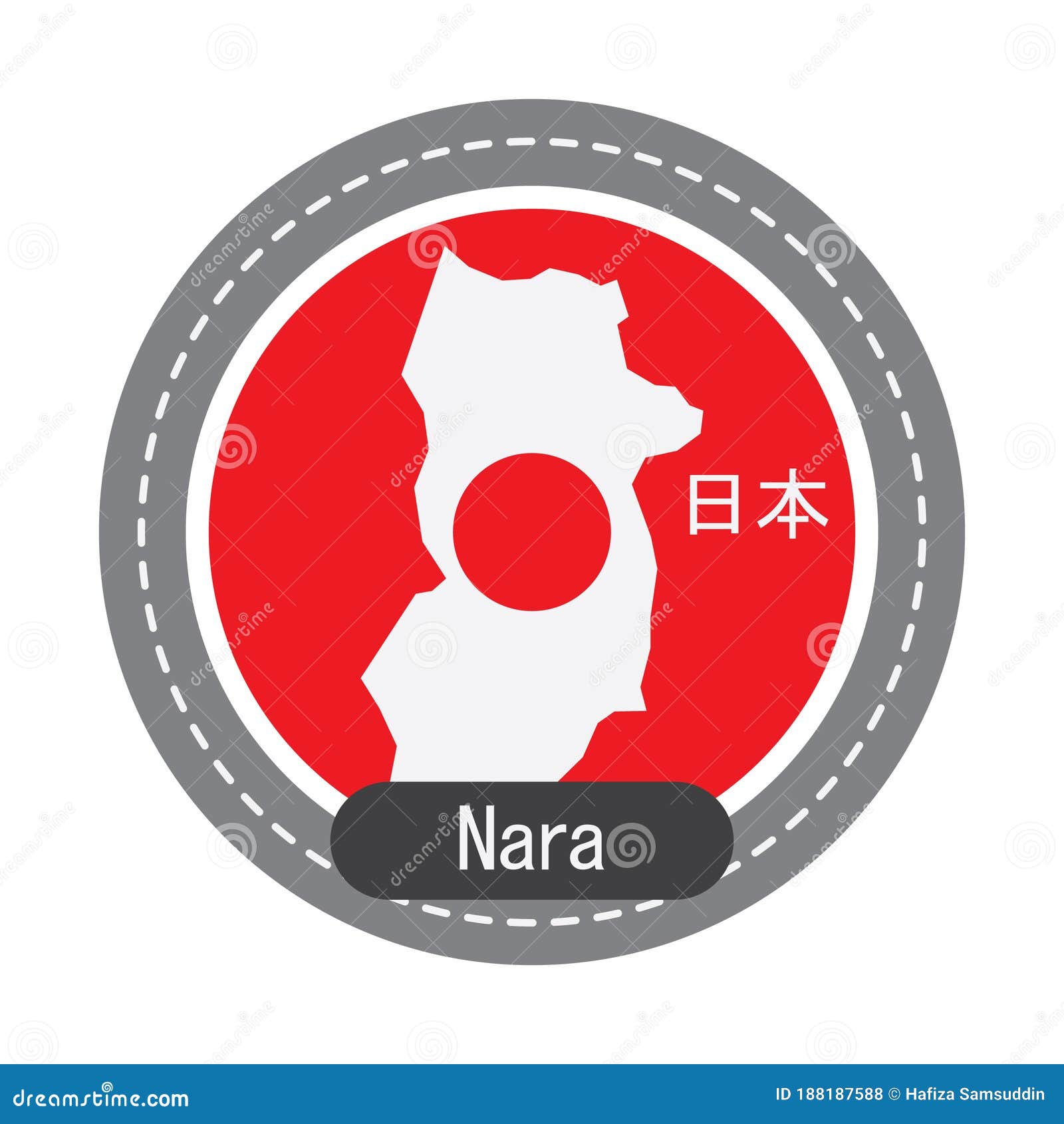 Nara Map. Vector Illustration Decorative Design Stock Vector ...