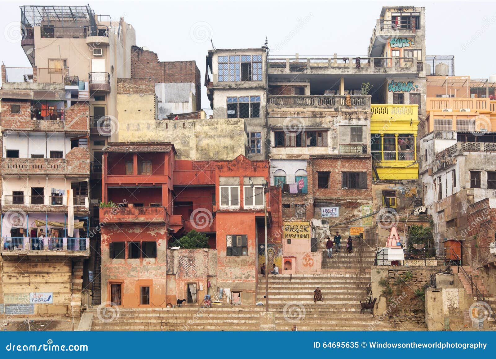 Narad Ghat, Varanasi, India Editorial Image - Image of colourful, dead ...