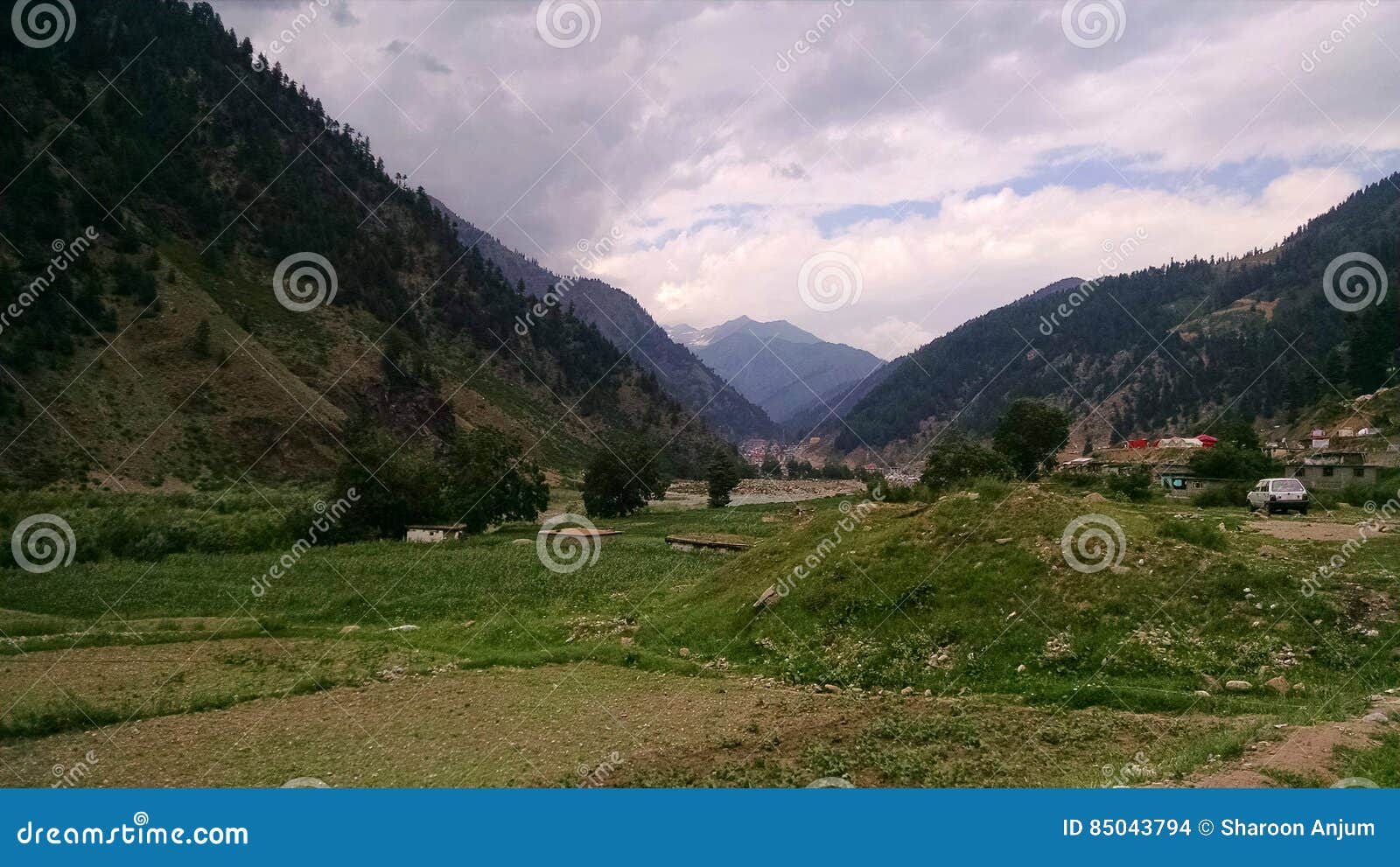 Naran Valley stock photo. Image of trees, mountains, valley - 85043794