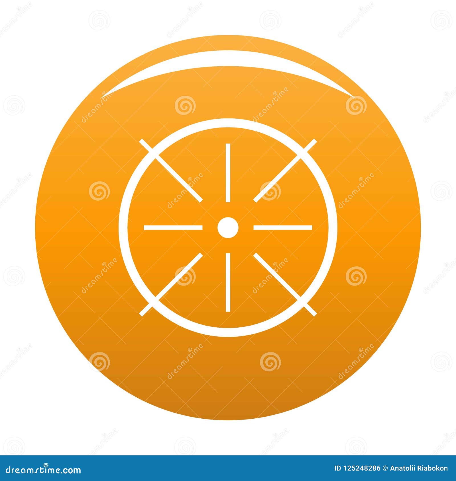 Naranja De Centro Del Vector Del Icono Ilustración del Vector - Ilustración de selector, aislado ...