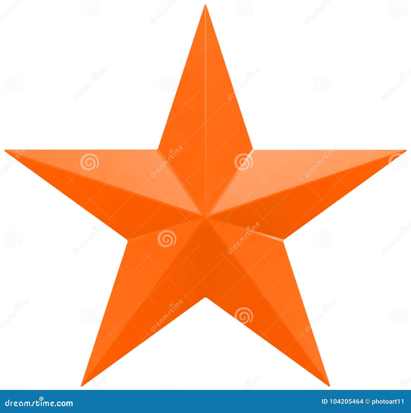 Naranja De La Estrella De La Navidad - Estrella De 5 Puntos - Aislada ...