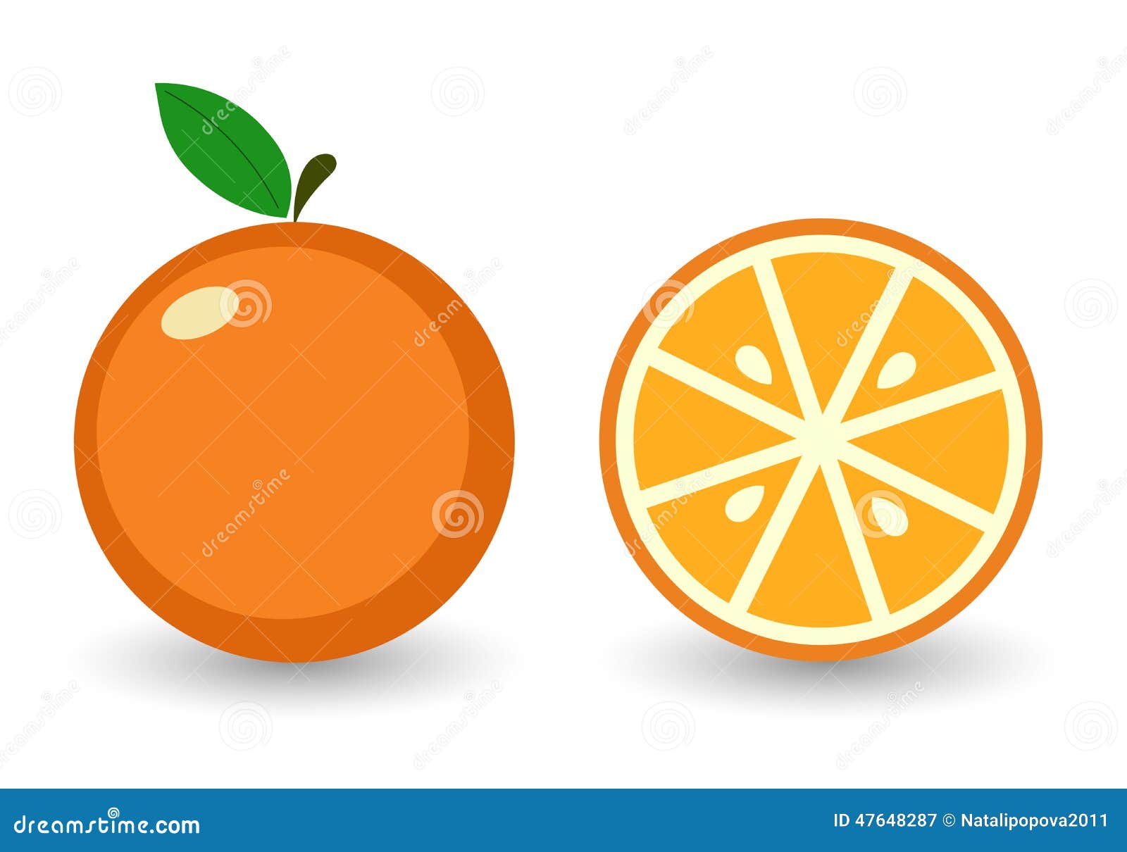 Naranja Del Icono Del Vector Ilustración del Vector - Ilustración de ...