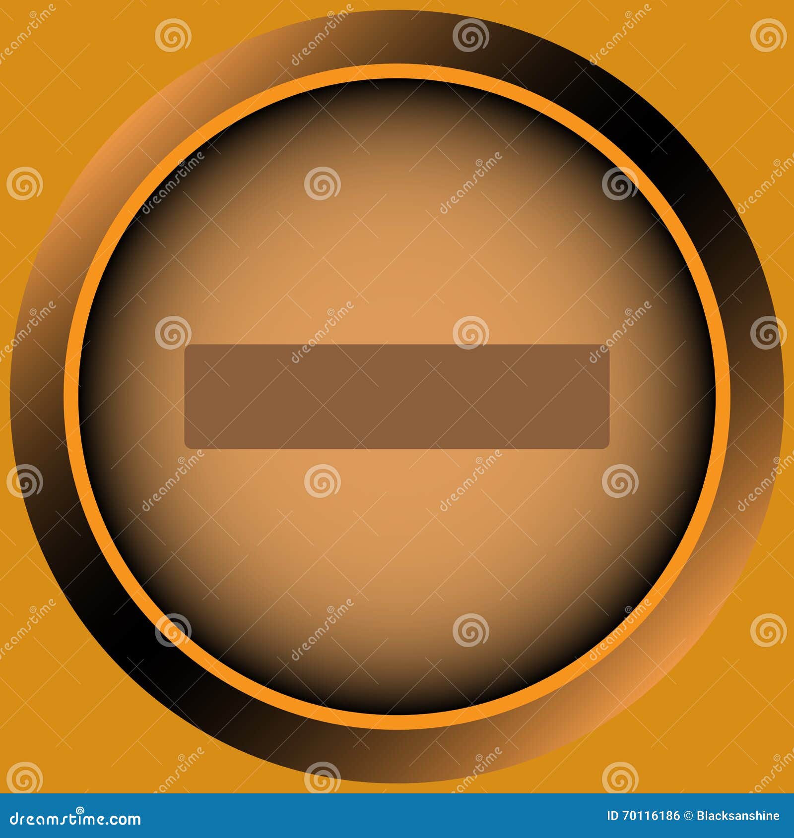 Naranja del icono menos stock de ilustración. Ilustración de redondo ...