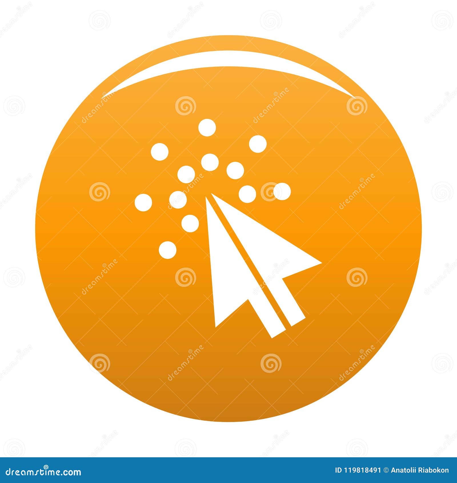 Naranja Digital Del Vector Del Icono Del Cursor Ilustración del Vector ...