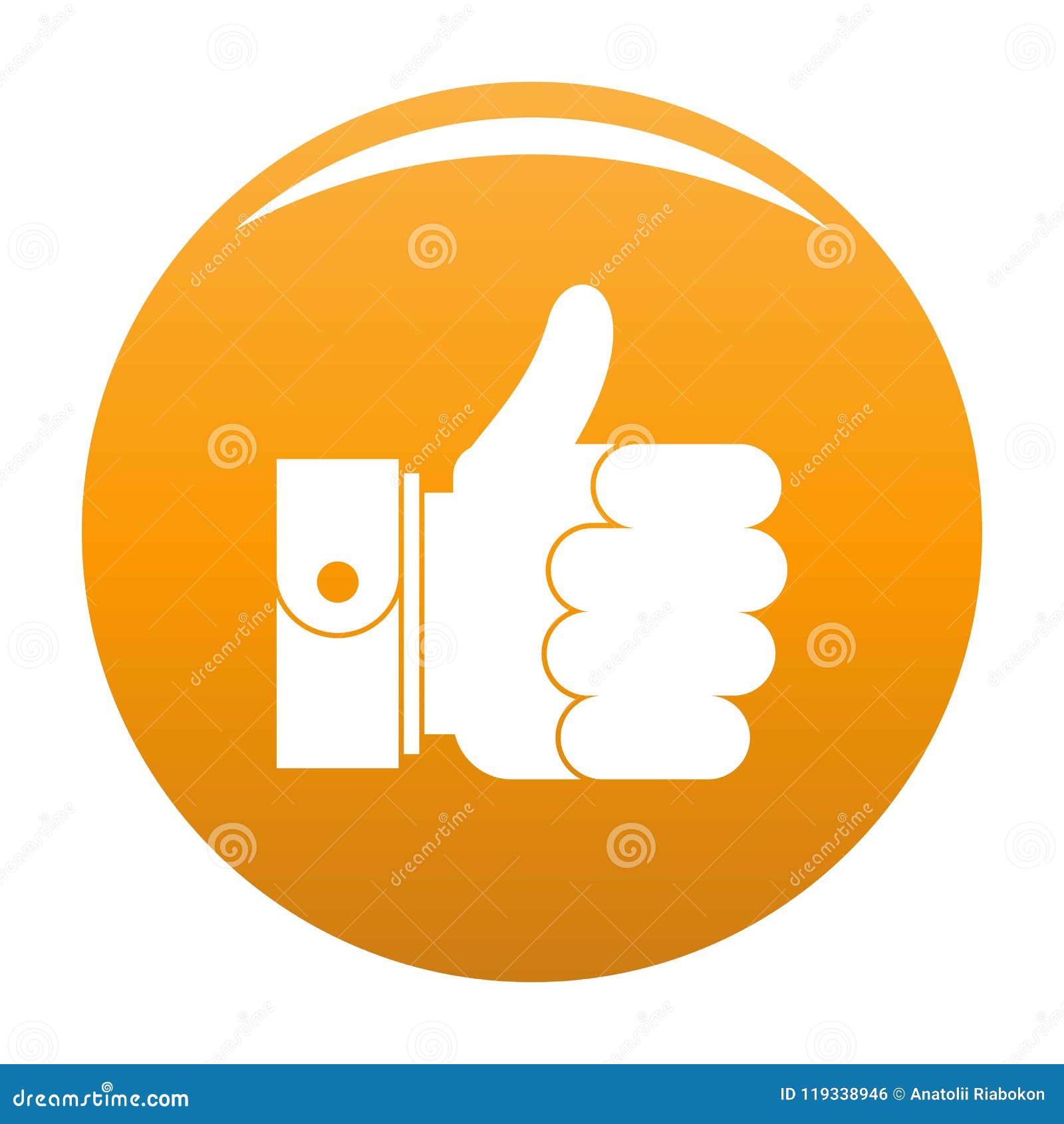 Naranja Excelente Del Vector Del Icono De La Mano Ilustración del ...