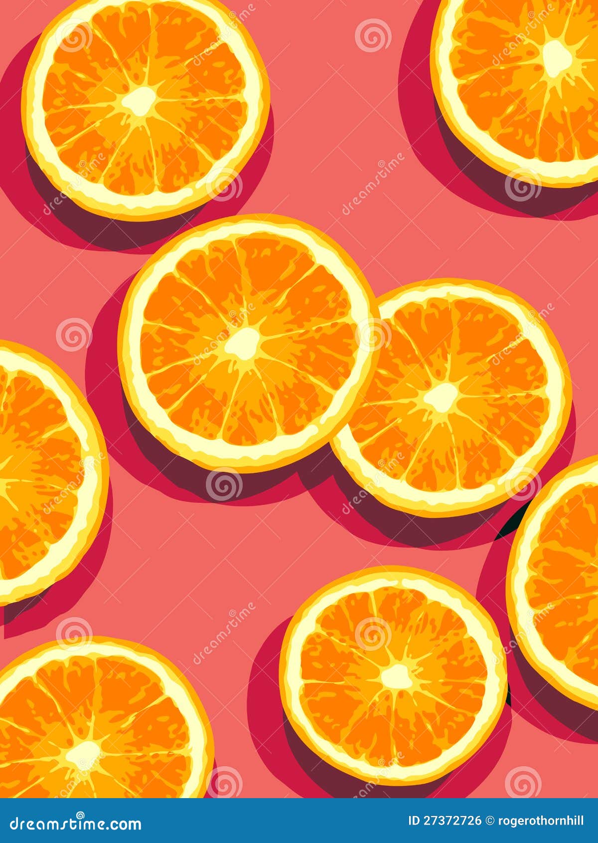 Naranjas Cortadas Por La Mitad Ilustración del Vector - Ilustración de ...
