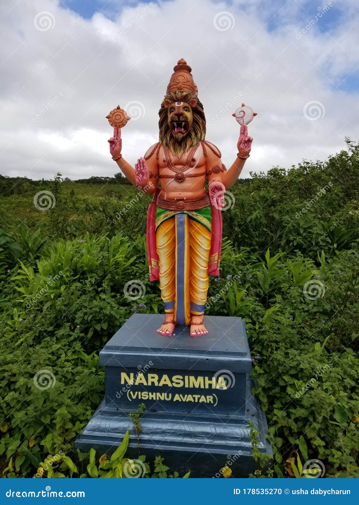 Narasimha Avatar Of The Hindu God Vishnu. A Display Of Dolls, Golu ...