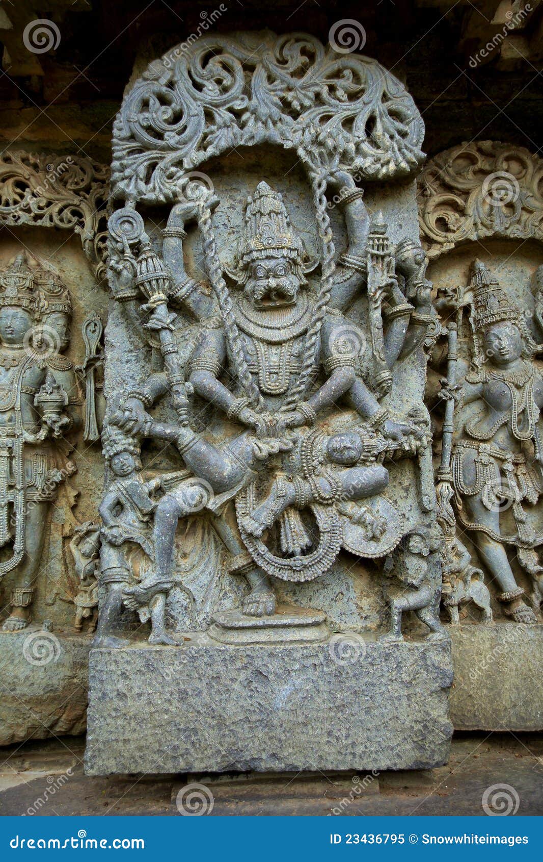 Narasimha Avatar Of The Hindu God Vishnu. A Display Of Dolls, Golu ...