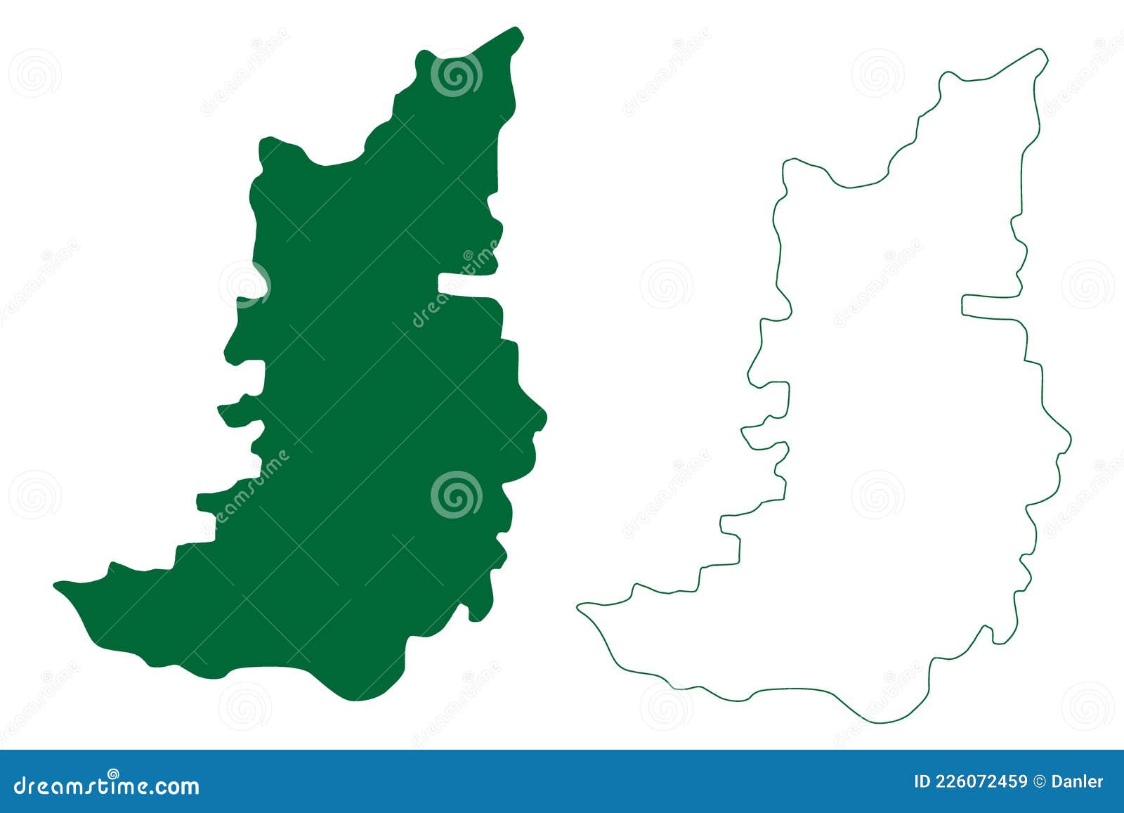 Narayanpet District Telangana State, Republic of India Map Vector ...