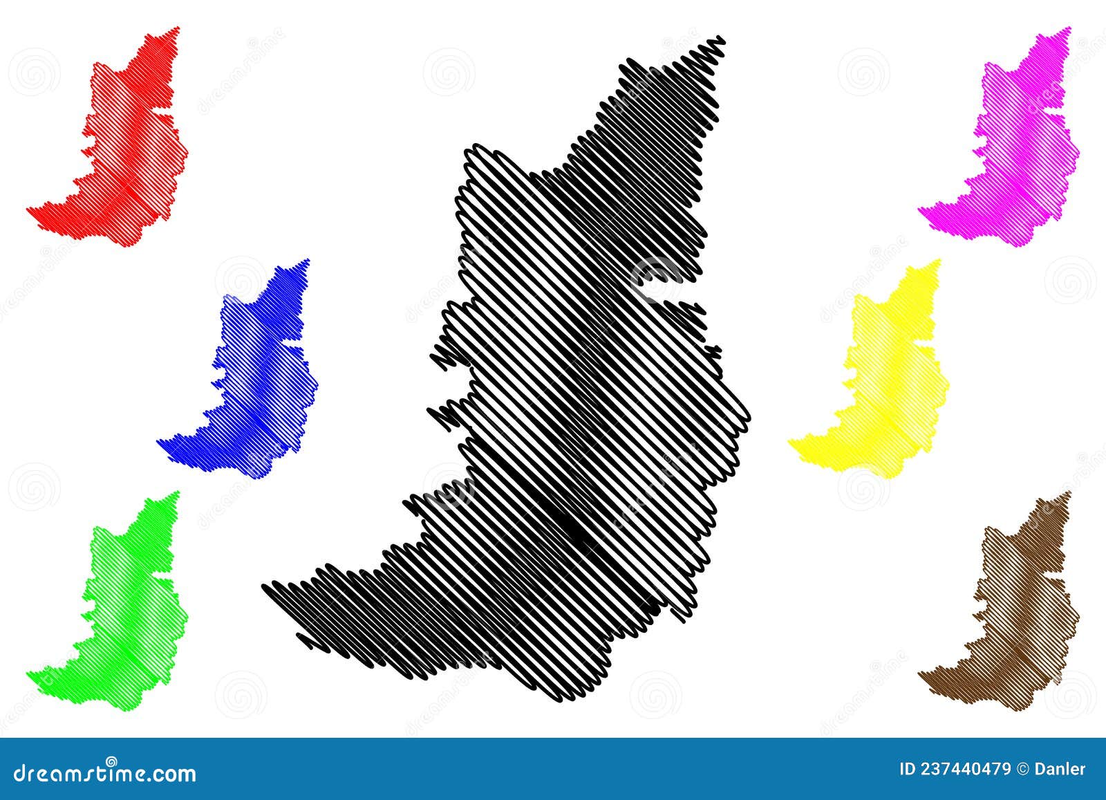 Narayanpet District Telangana State, Republic of India Map Vector ...