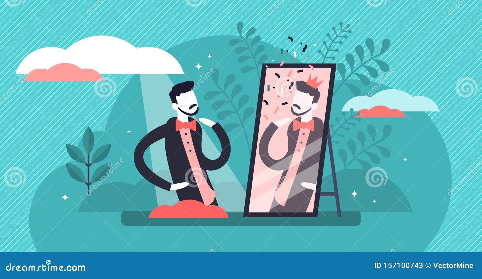 I Love Narcissistic Person Hand Drawn Vector Illustration In Cartoon ...