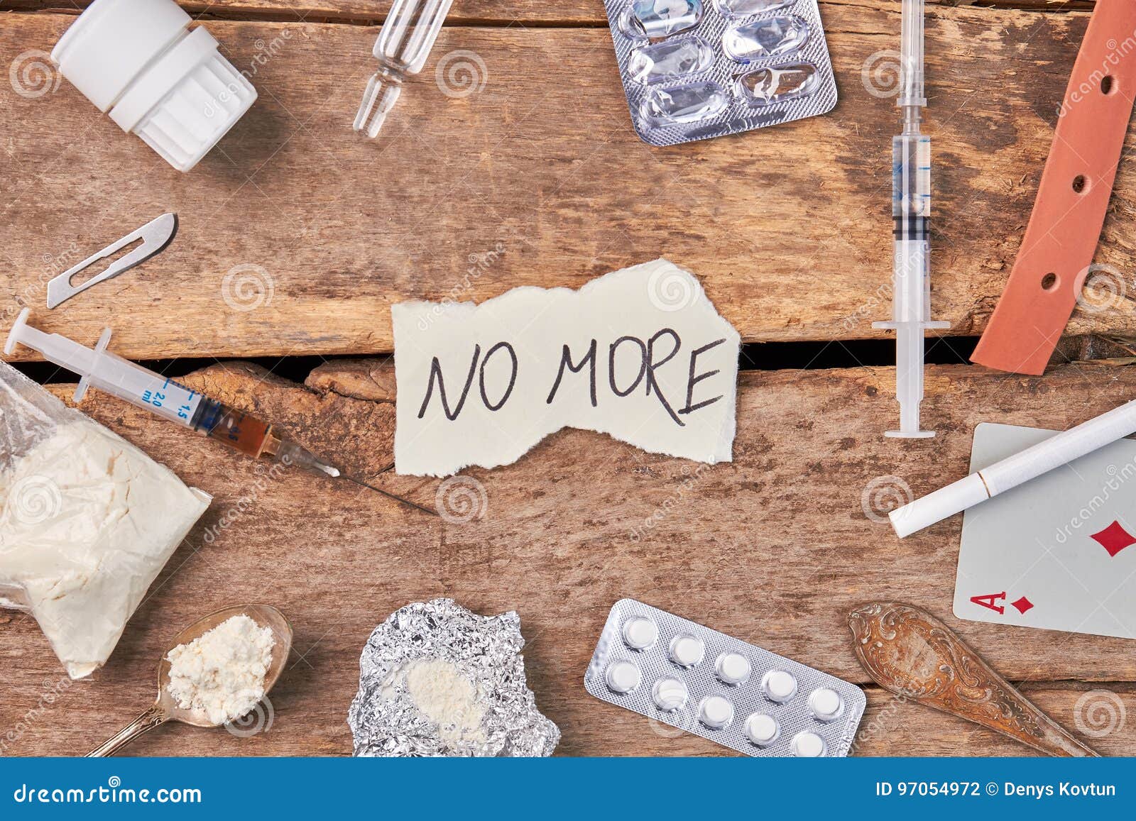 Narcotic Preparations, Paper Message. Stock Photo - Image of junkie ...