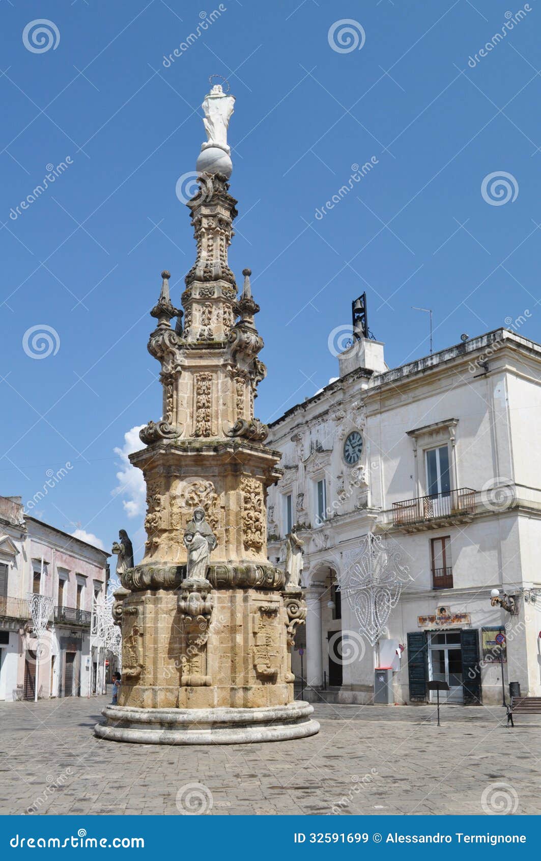 Nardo Square, Apulia, Italy. Stock Image - Image of outdoor, medieval ...