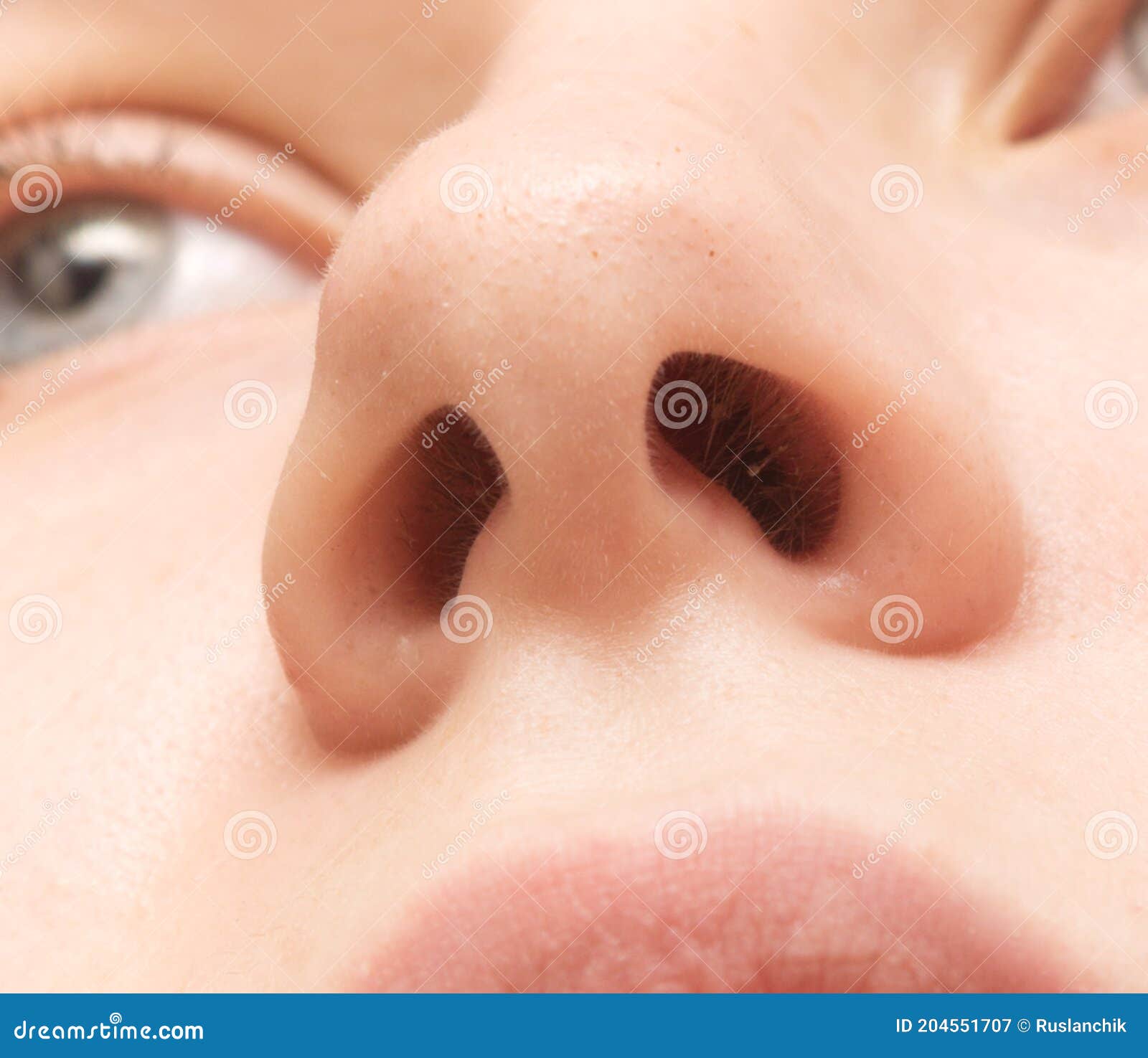 Nariz de mulher imagem de stock. Imagem de cheiro, pessoa - 204551707