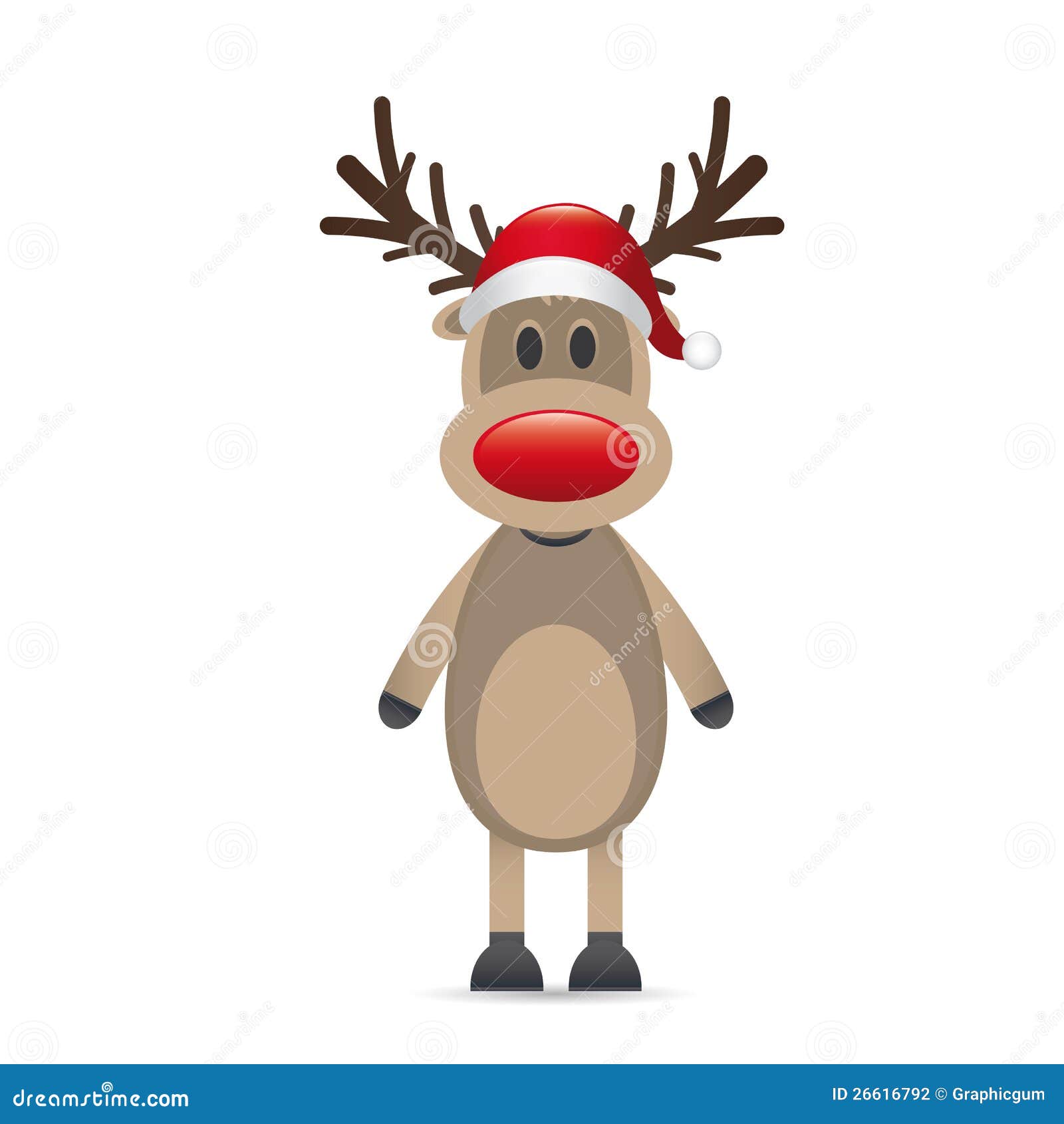 Nariz Do Vermelho Da Rena De Rudolph Ilustração Stock - Ilustração de ...