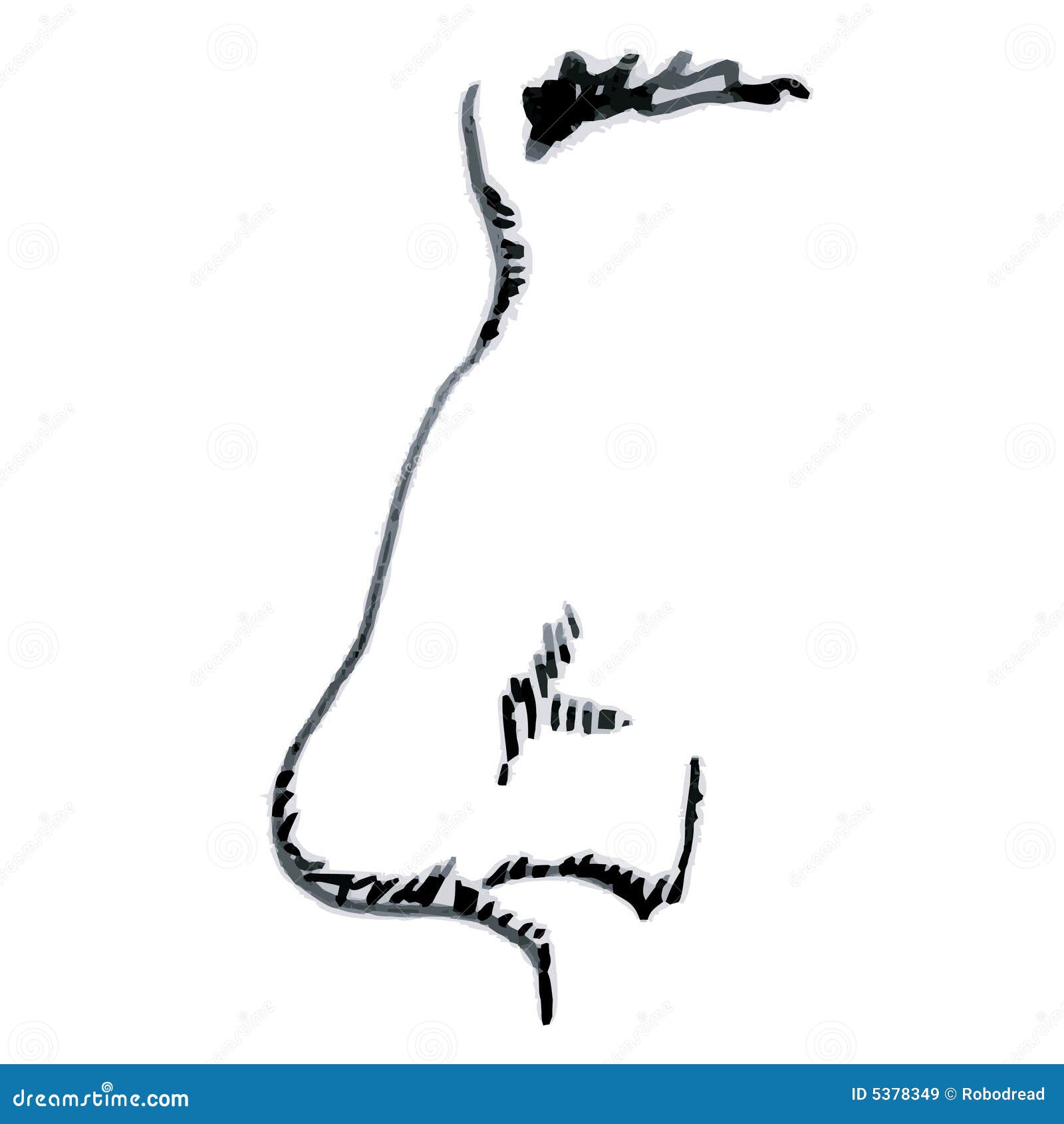 Nariz (vector) ilustración del vector. Ilustración de bosquejo - 5378349