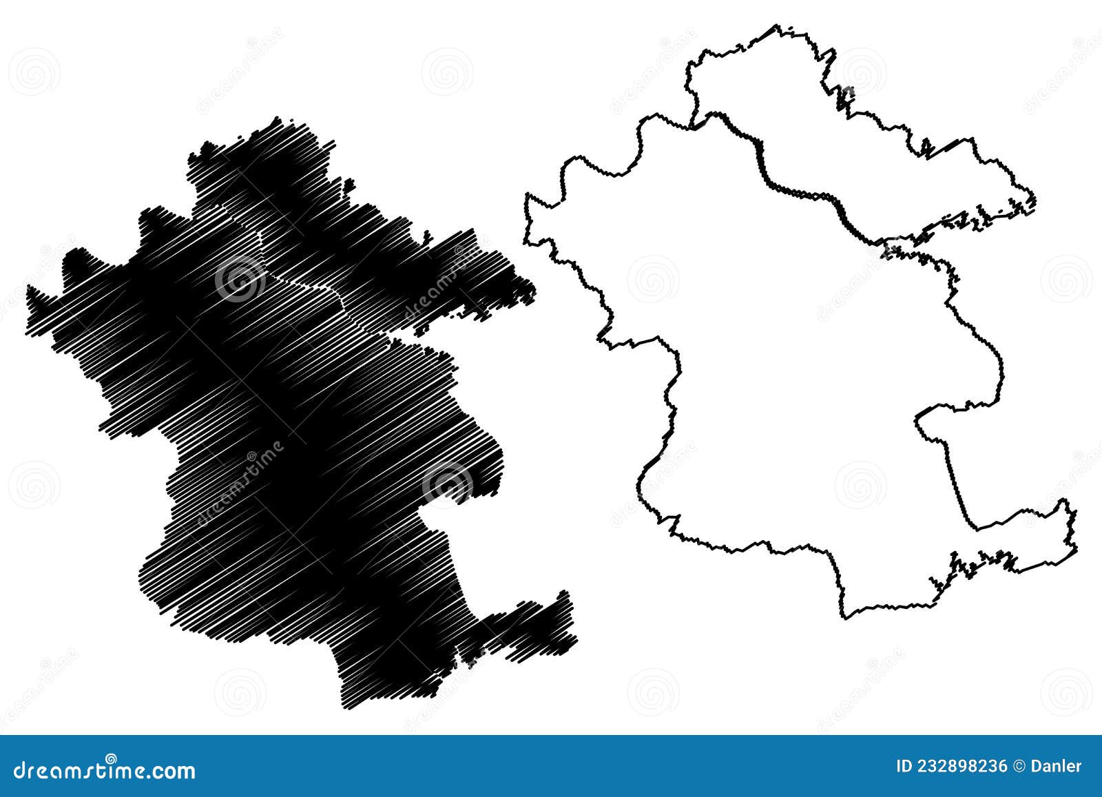 Narmada District Gujarat State, Republic Of India Map Vector ...