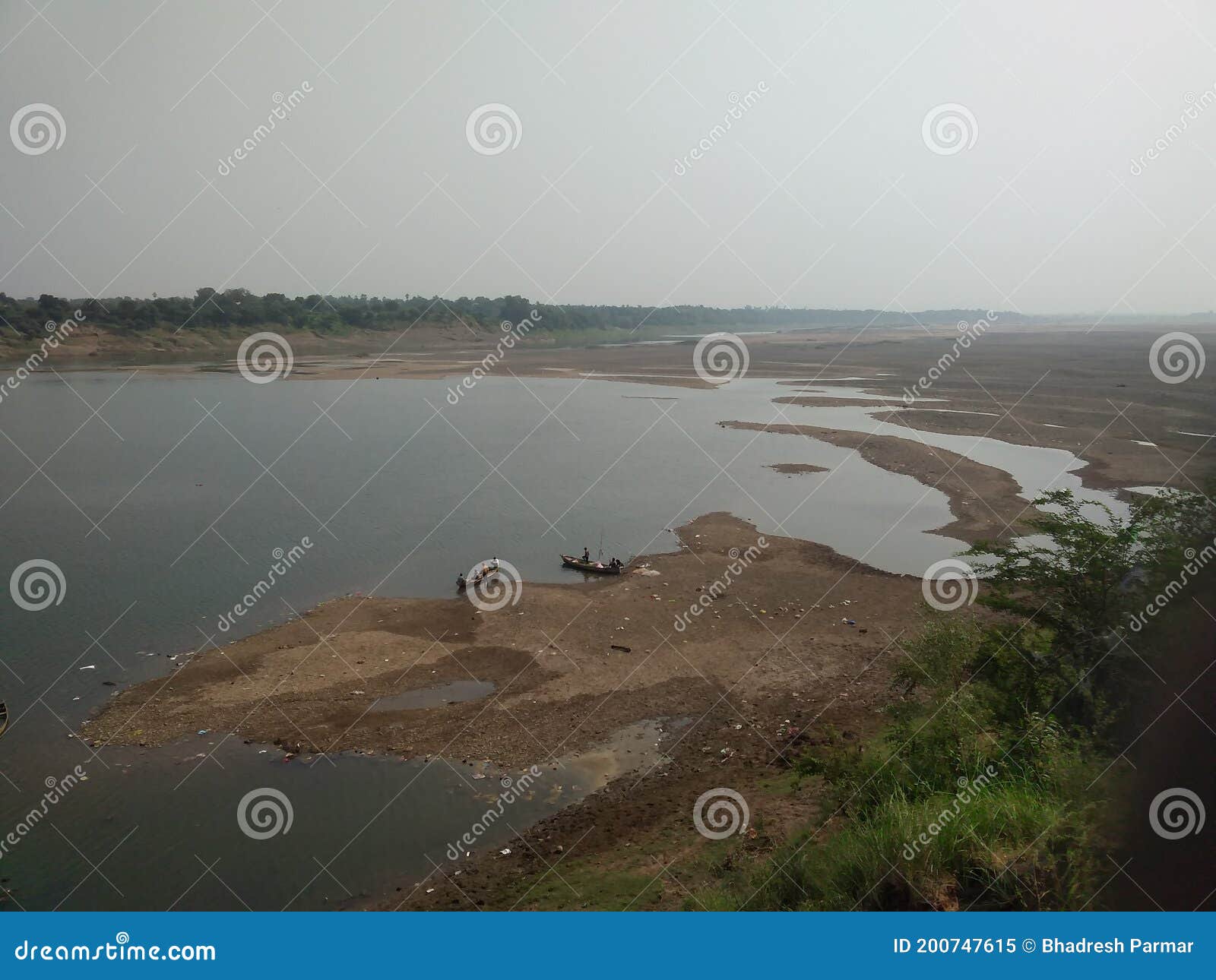 Narmada river Gujarat stock image. Image of morning - 200747615