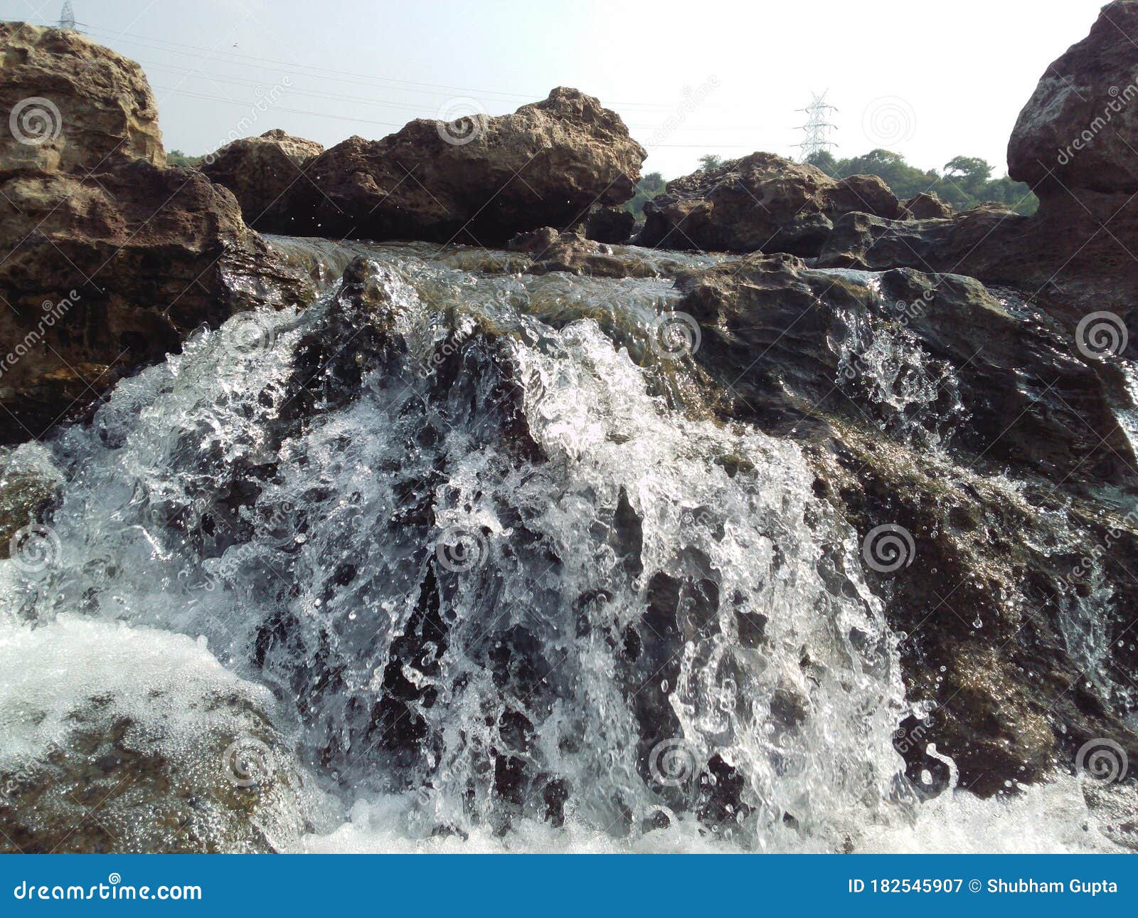 Narmada Water Fall at Jabalpur. Stock Image - Image of perfect, narmada ...