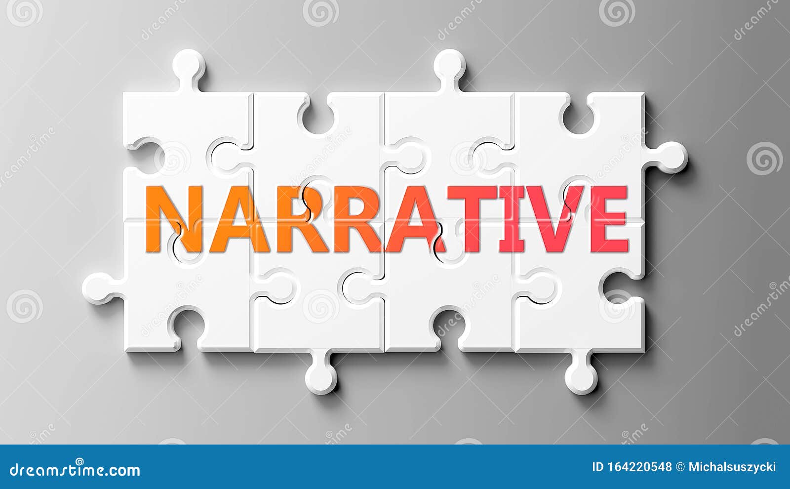 Narrative Complex Like a Puzzle - Pictured As Word Narrative on a ...