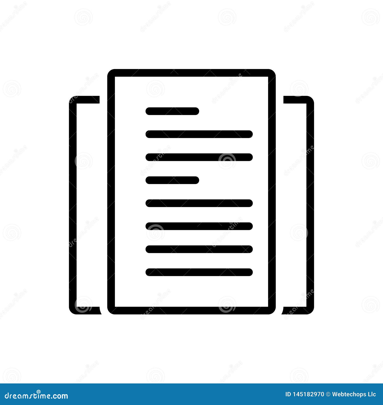 Black Line Icon for Narrative, Tale and Story Stock Illustration ...