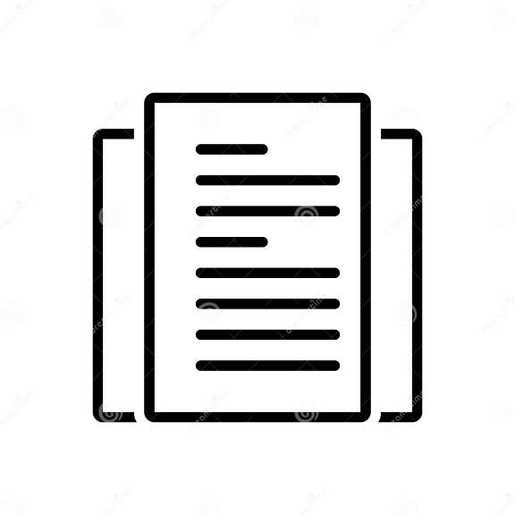 Black Line Icon for Narrative, Tale and Story Stock Illustration ...