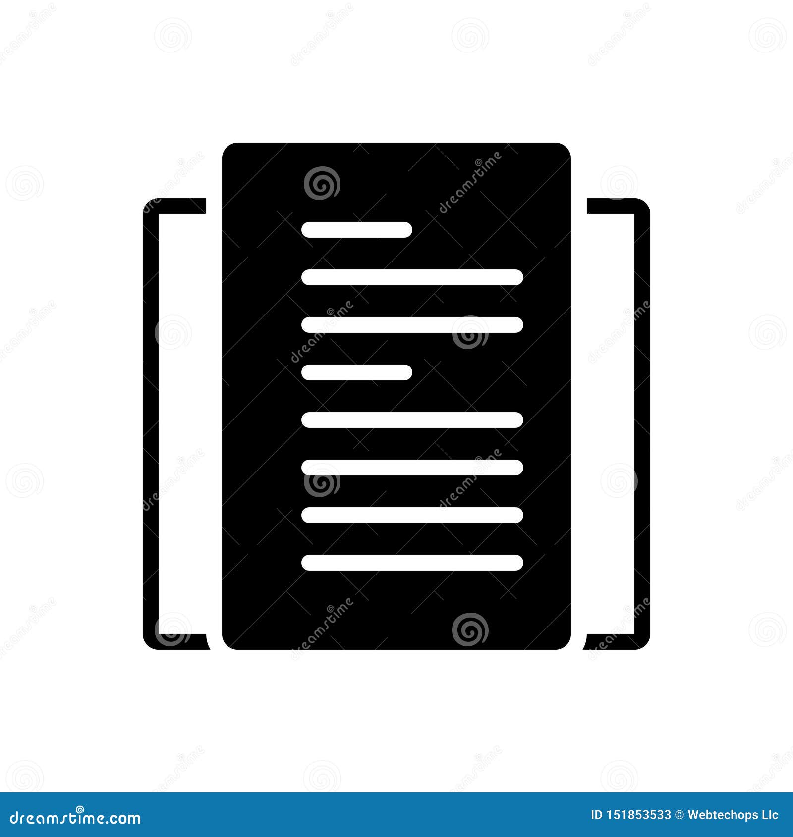 Black Solid Icon for Narrative, Tale and Story Stock Vector ...