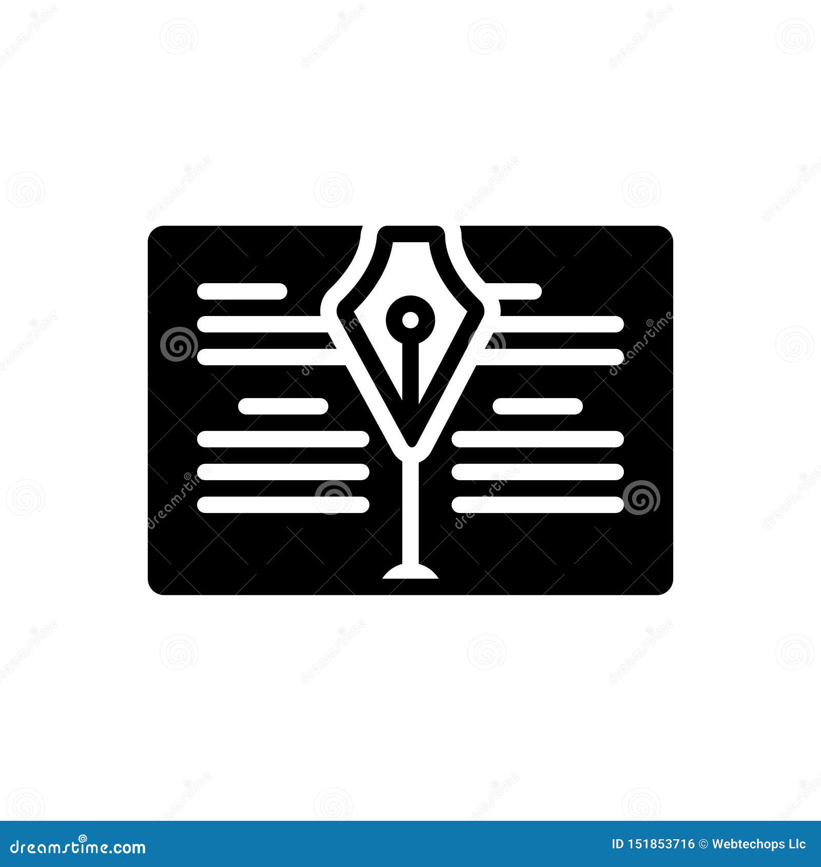 Black Solid Icon for Narrative, Tale and Story Stock Vector ...