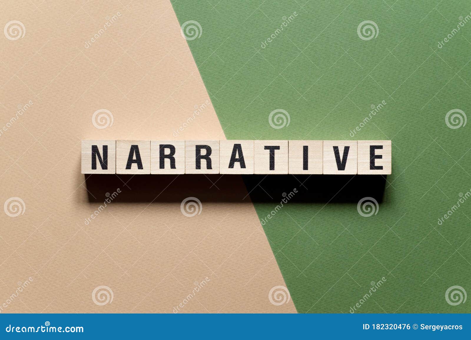Narrative Word Concept on Cubes Stock Photo - Image of golden ...
