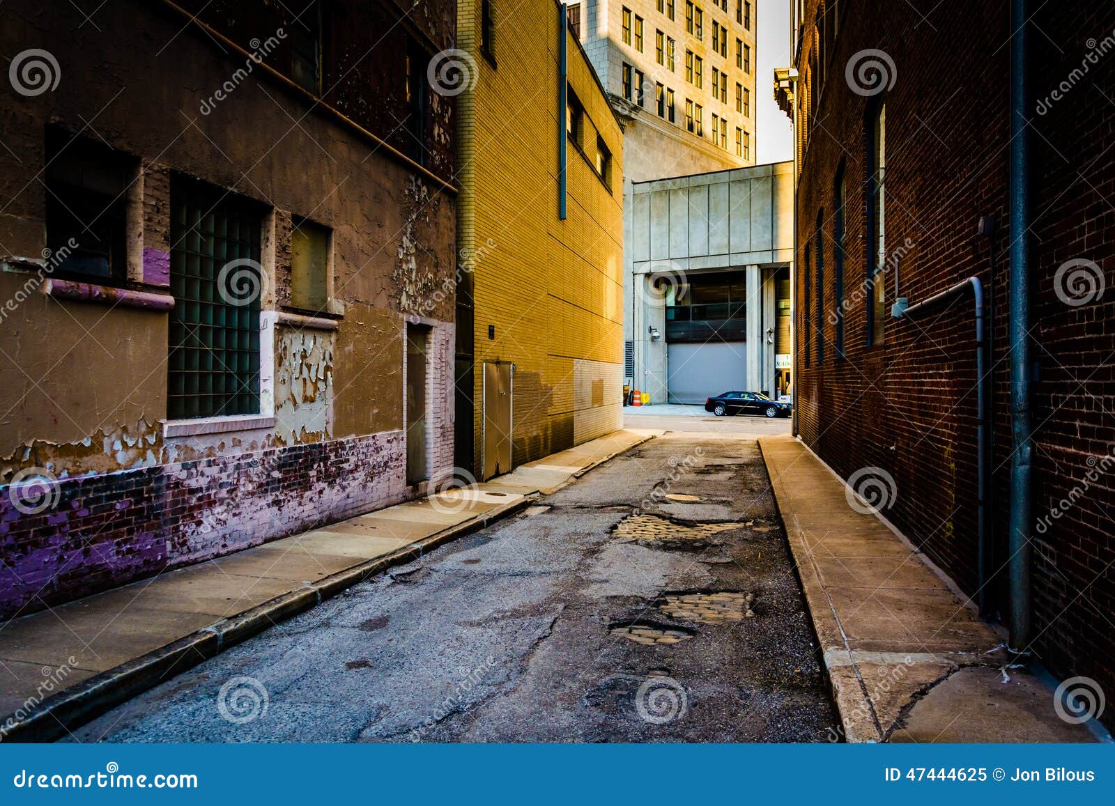Narrow Alley In Old European Town. Streetscape And Architecture. Stock ...