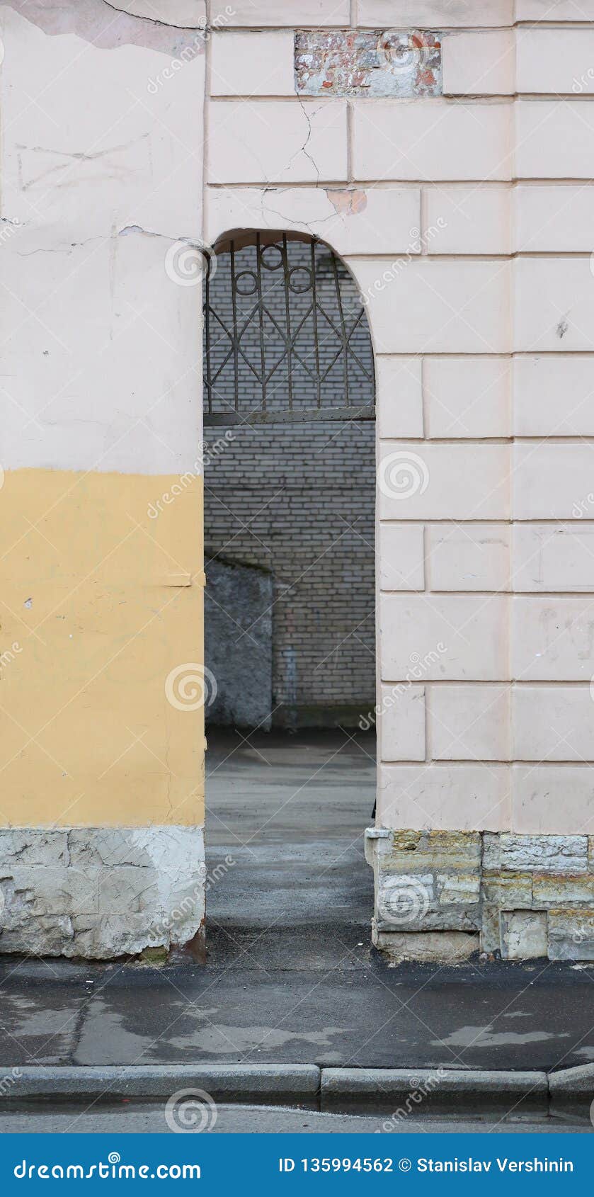 Narrow arched passage stock photo. Image of arched, detail - 135994562