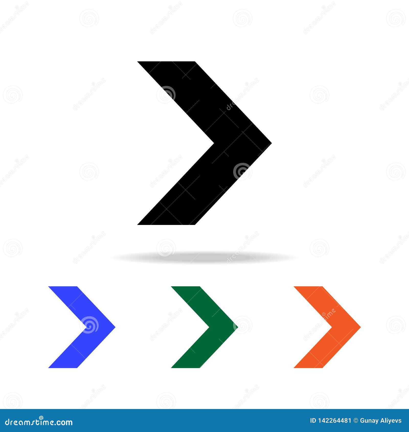 Narrow Arrow Icon. Elements of Simple Web Icon in Multi Color. Premium ...