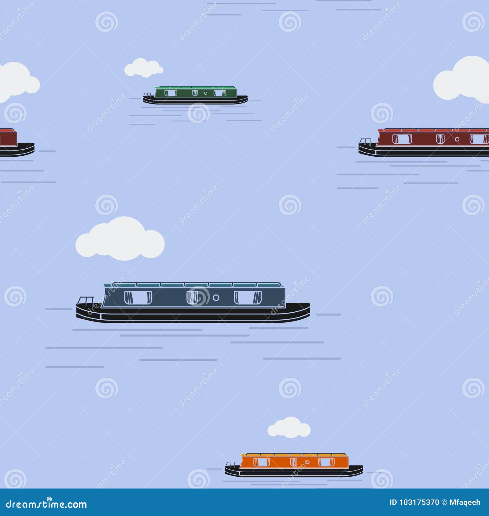 Narrow Boat Coloring Page For Kids. Narrow Boat Cartoon Vector ...