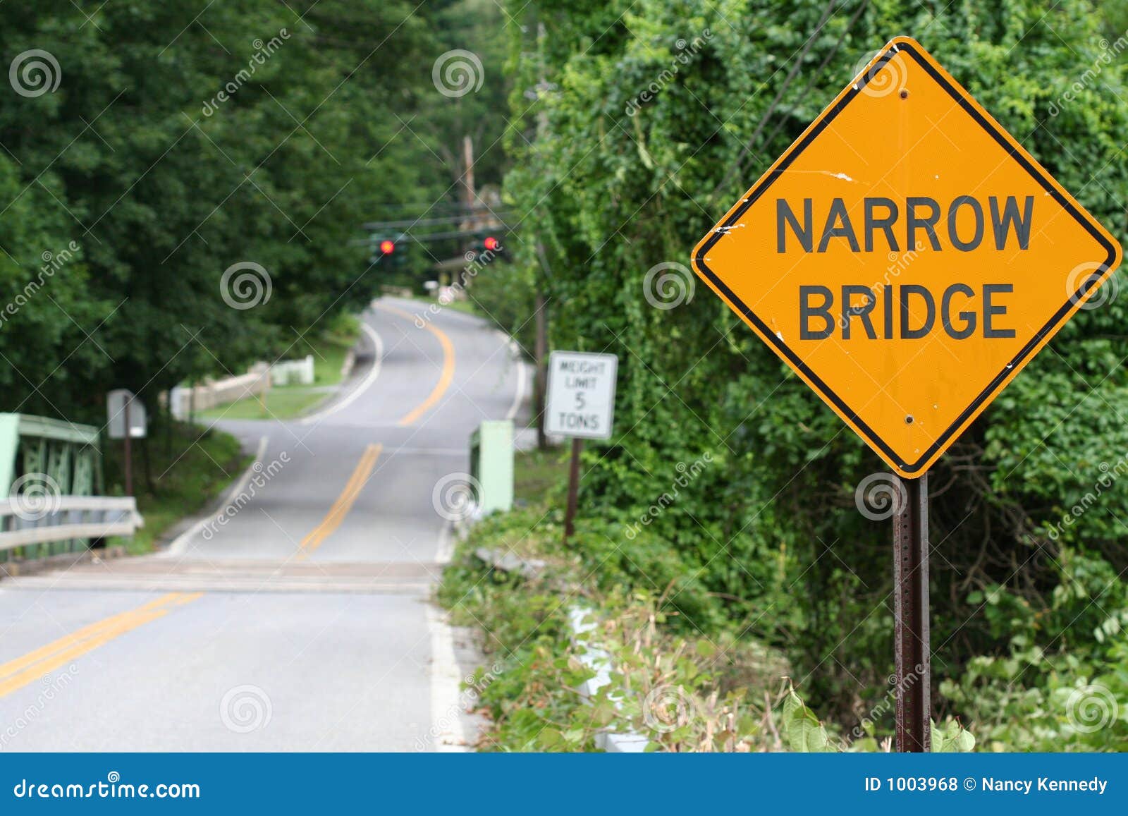 Narrow Bridge Sign
