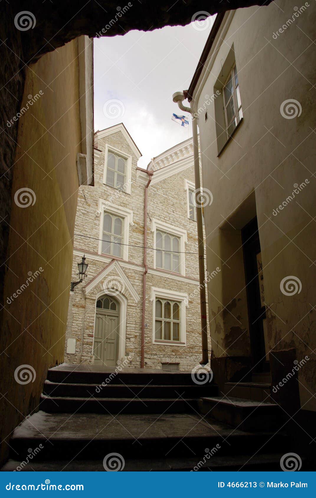 Narrow building walkway stock image. Image of passageway - 4666213
