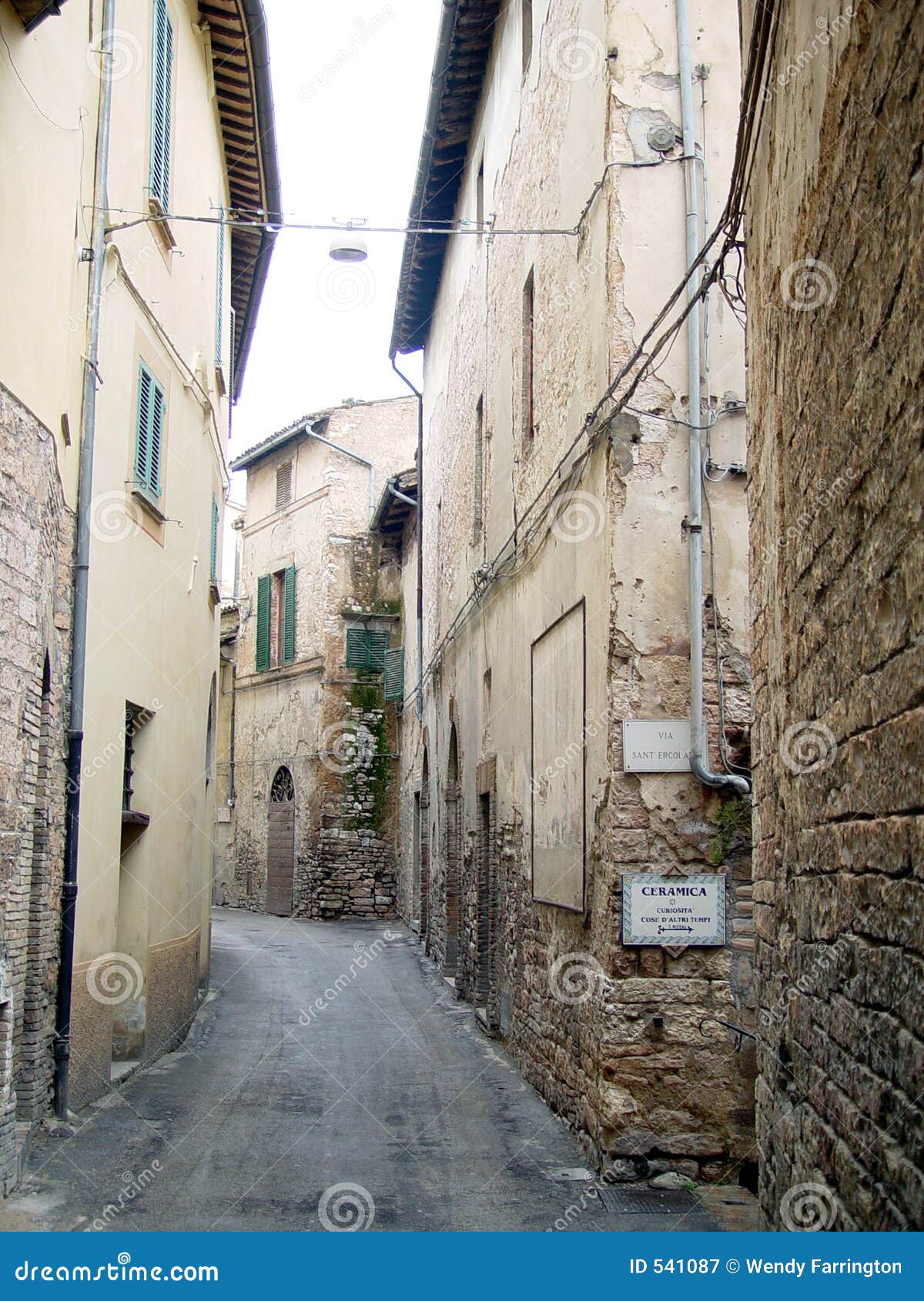 Narrow City Street stock image. Image of building, city - 541087