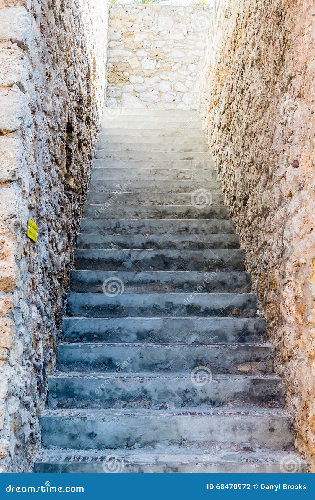 Narrow Concrete Uphill Walkway Through The Mountain And Forests Leading ...