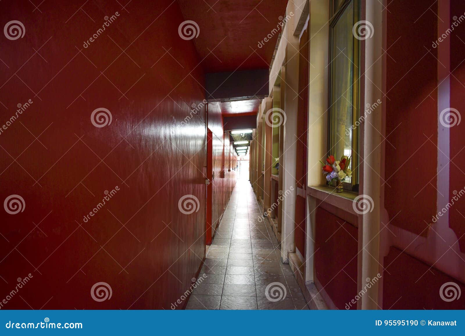 Narrow Corridor between Buildings Stock Photo - Image of town, narrow ...