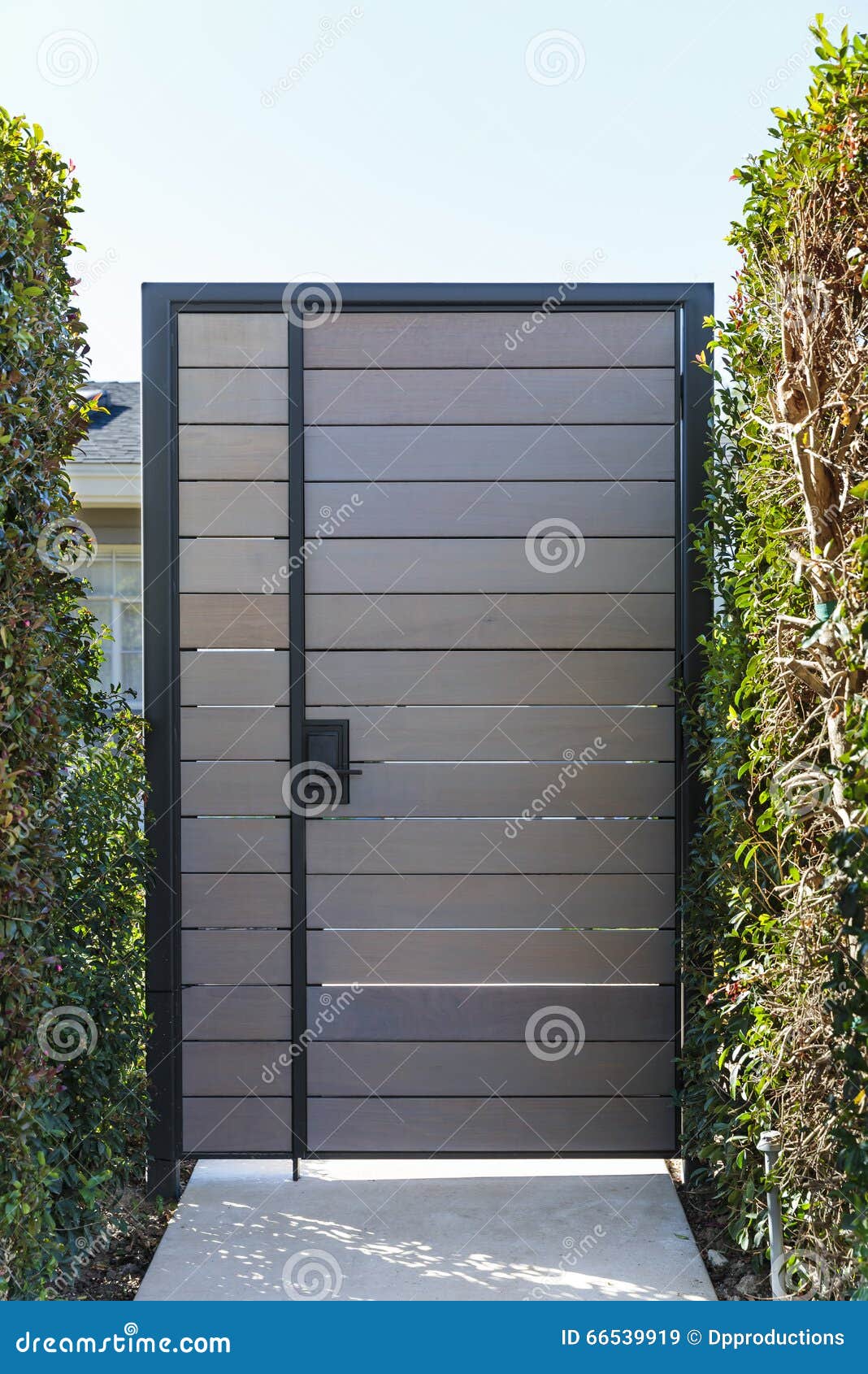 Narrow gate stock image. Image of structure, bushes, house - 66539919