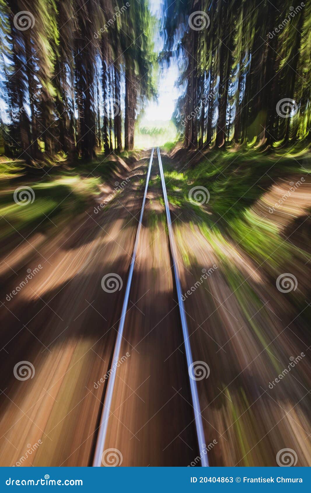 Narrow Gauge Railroad Track Stock Image - Image of blurred, speed: 20404863