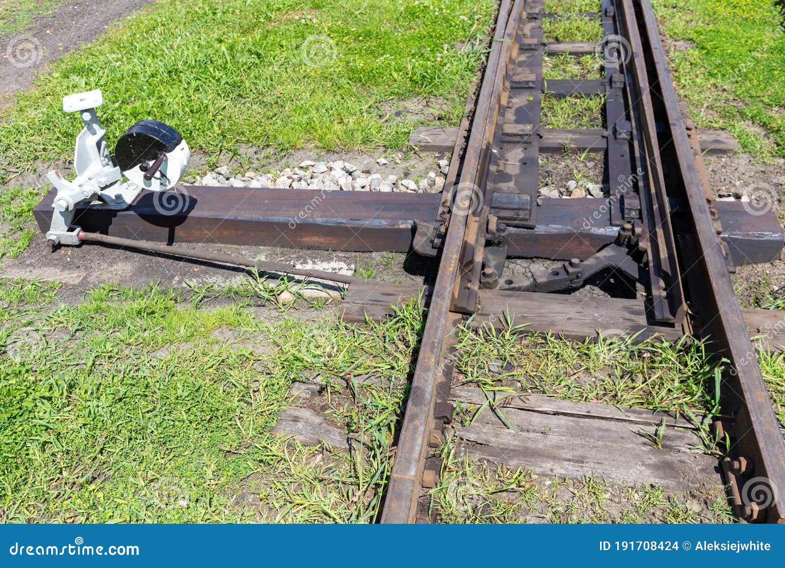 Narrow Gauge Railway Switch, Old Retro Railroad Stock Photo - Image of ...
