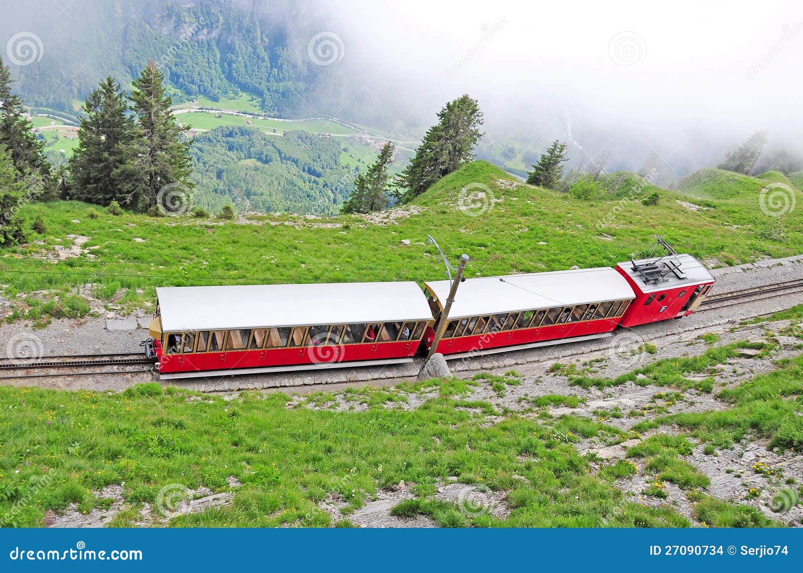 Narrow Gauge Railway. Switzerland. Stock Photo - Image of plateau ...