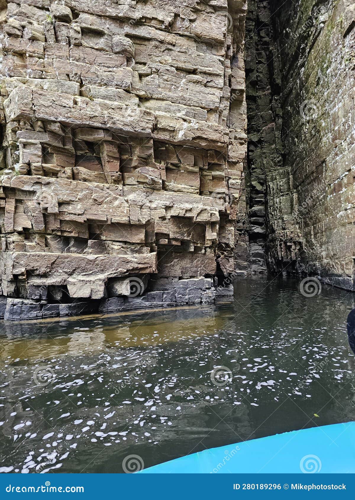 Narrow Gorge in Ausable Chasm Canyon Stock Photo - Image of gorge ...