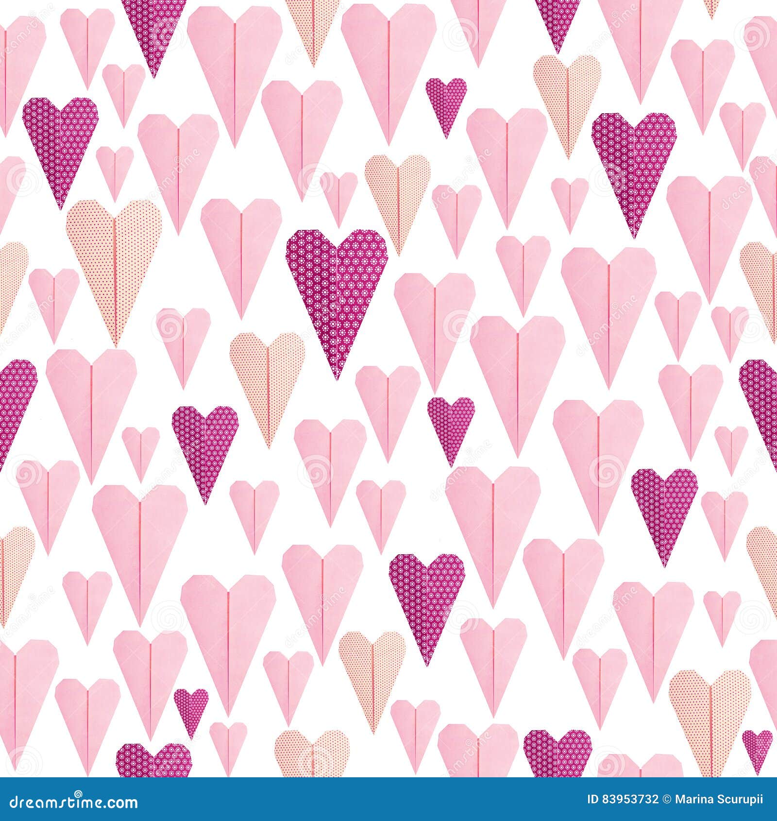 Narrow hearts pattern stock photo. Image of origami, feeling - 83953732