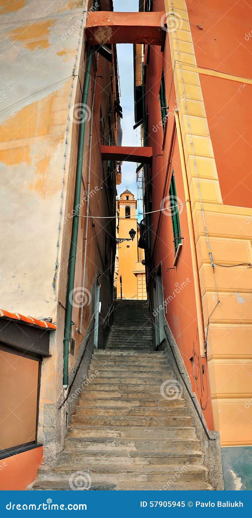 Narrow lane stock image. Image of comfortable, good, italian - 57905945